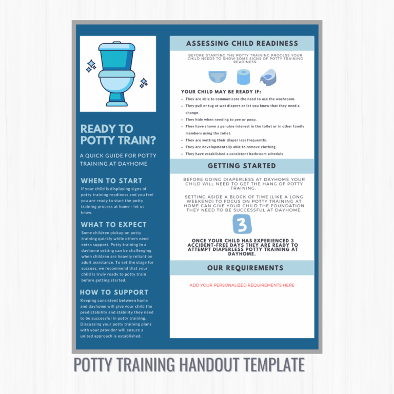 Potty Training Handout Template - ADSN