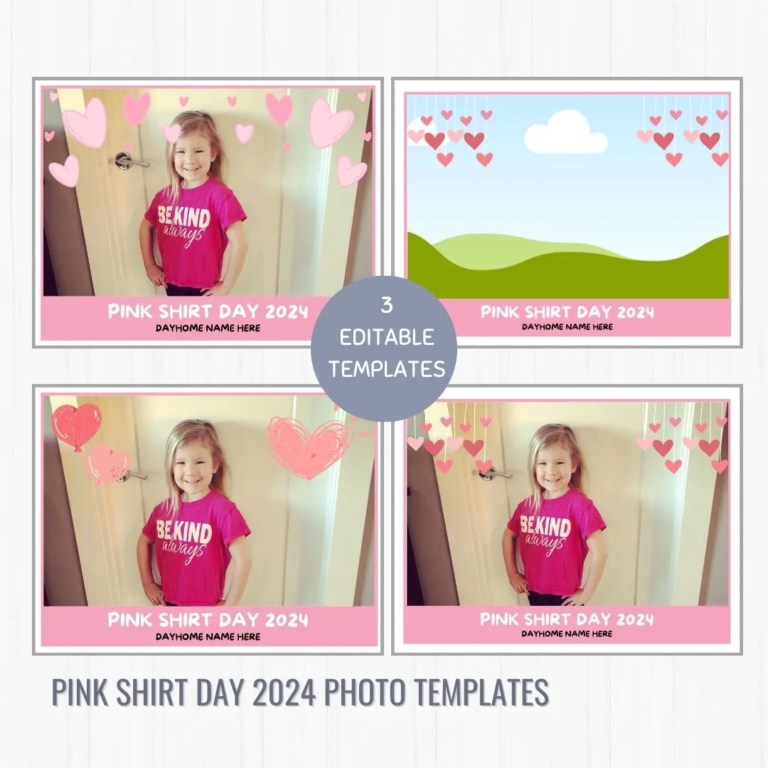 Pink Shirt Day Photo Templates - ADSN